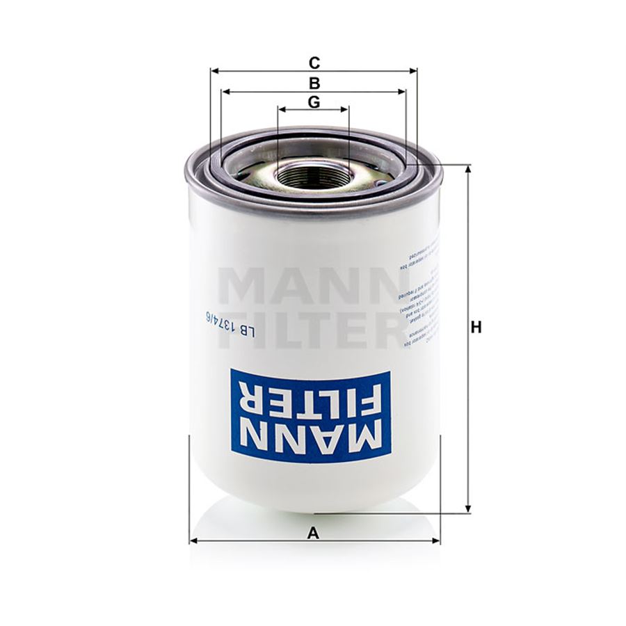 Filtro, aire comprimido MANN LB 1374/6